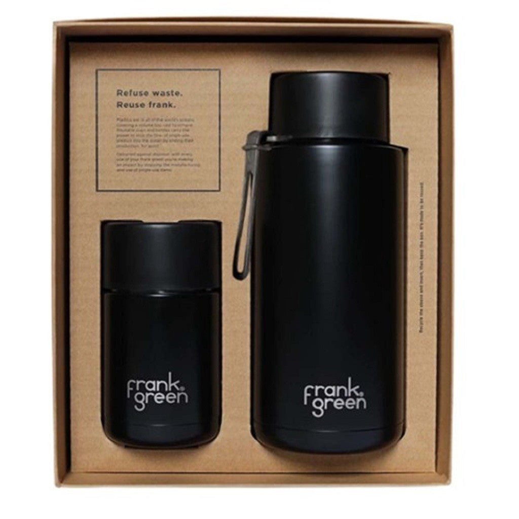 Frank Green Gift Set 12oz Cup + 34oz Bottle - Midnight | ZOES Kitchen ...