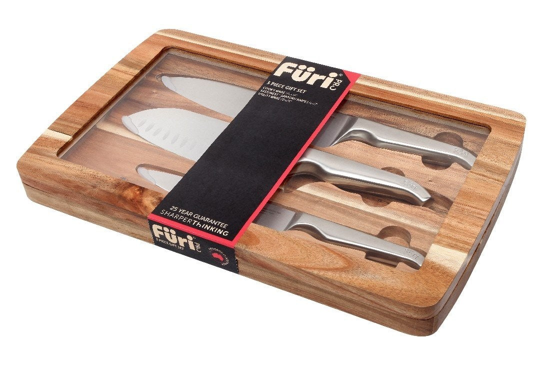 Furi Pro 3pc Knife Set Timber Box– ZOES Kitchen & Living